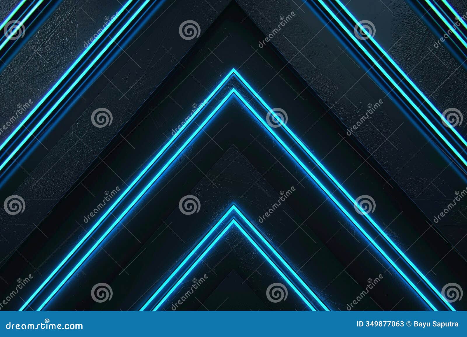 Ai Generative Dark Background with Fancy Blue Neon Lines Stock ...