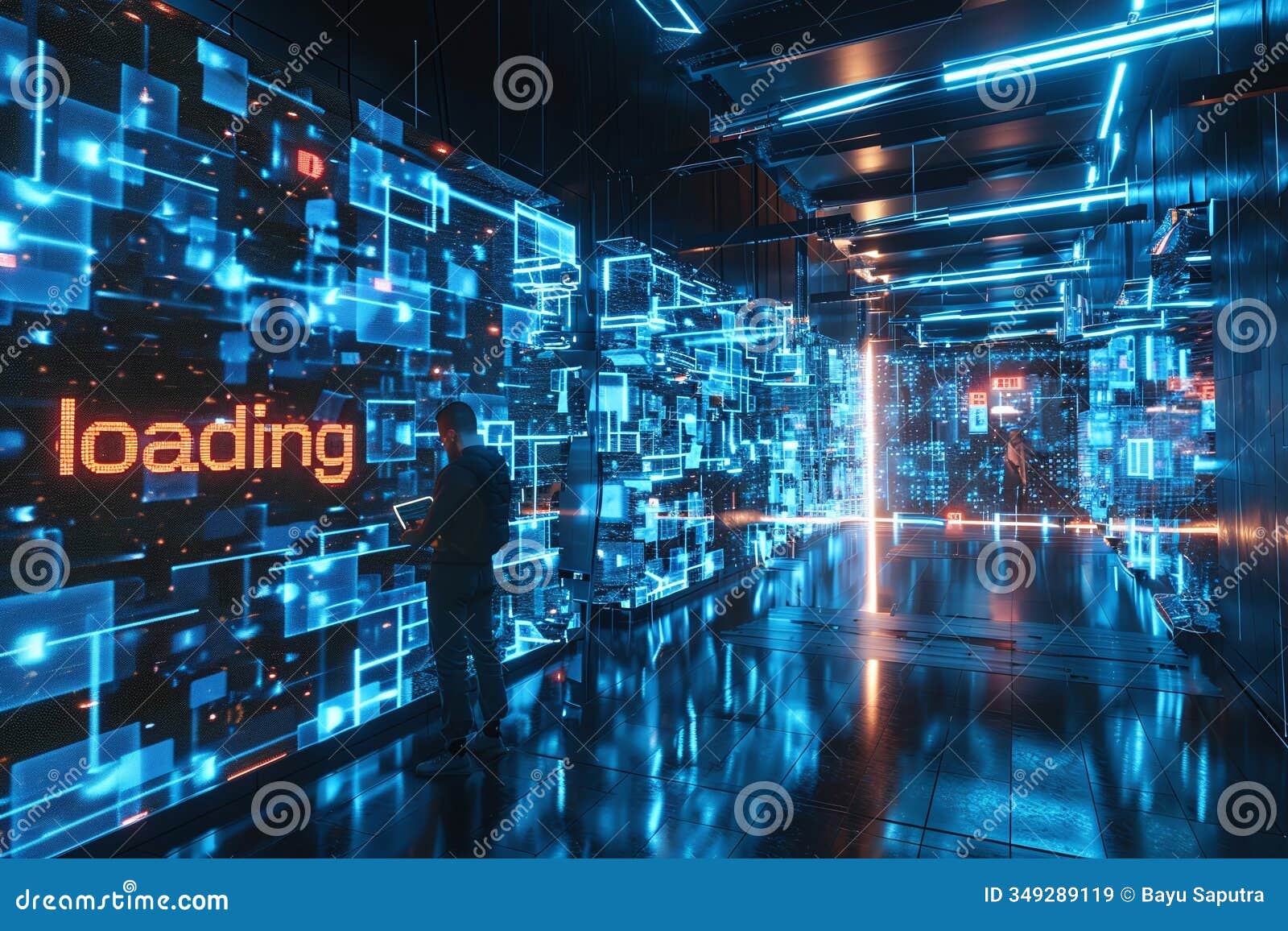 Generative AI Row Of Loading Docks With Shutter Doors At A Warehouse ...