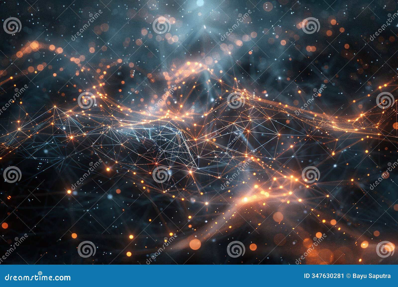 Ai Generative Digital Line Neuron Network Stock Illustration ...
