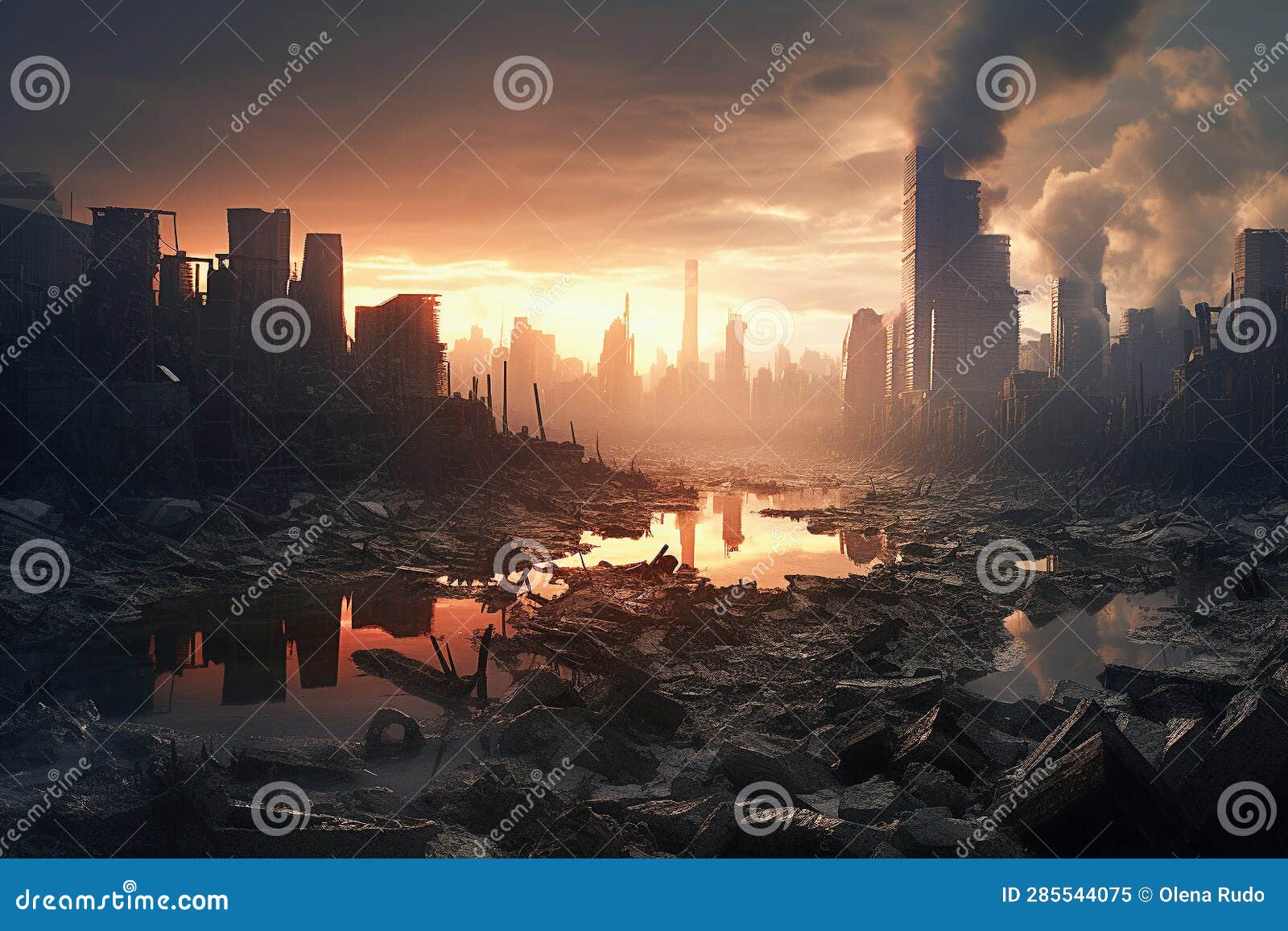 Ai Generative. Environmental Disaster. Environmental Pollution Stock ...