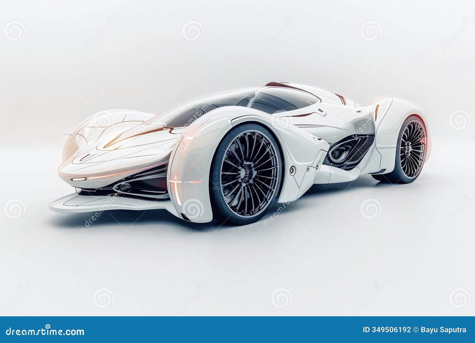 Ai Generative Futuristic Car White Background Stock Photo - Image of ...