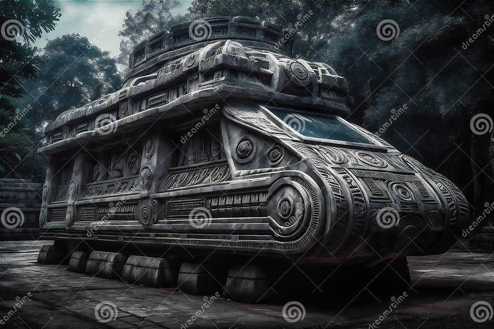 AI Generative Image of Ancient Aztec Time Traveling Machine Stock ...