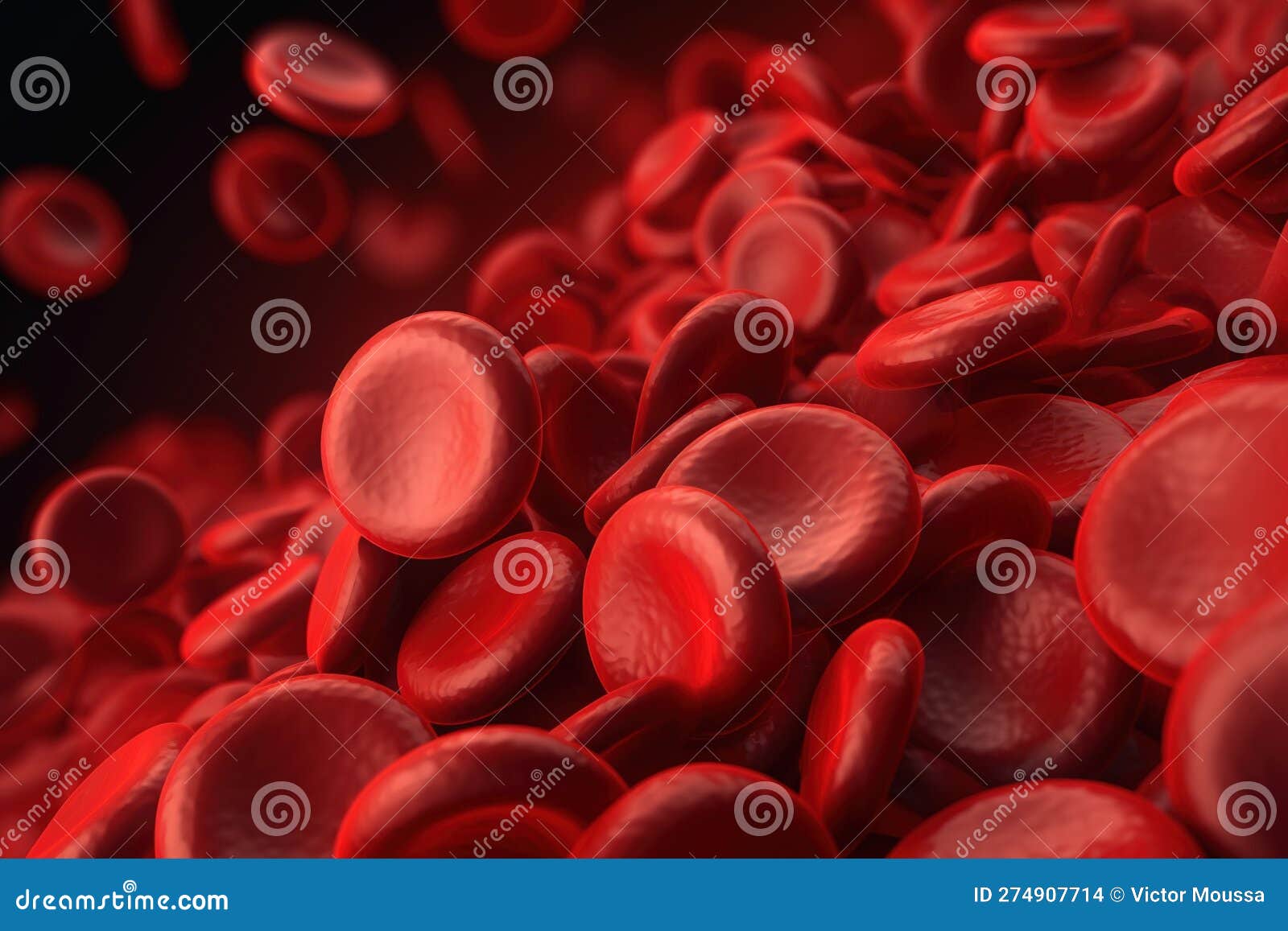 AI Generative Image of Blood Clot Formation Concept for Blood Flow ...