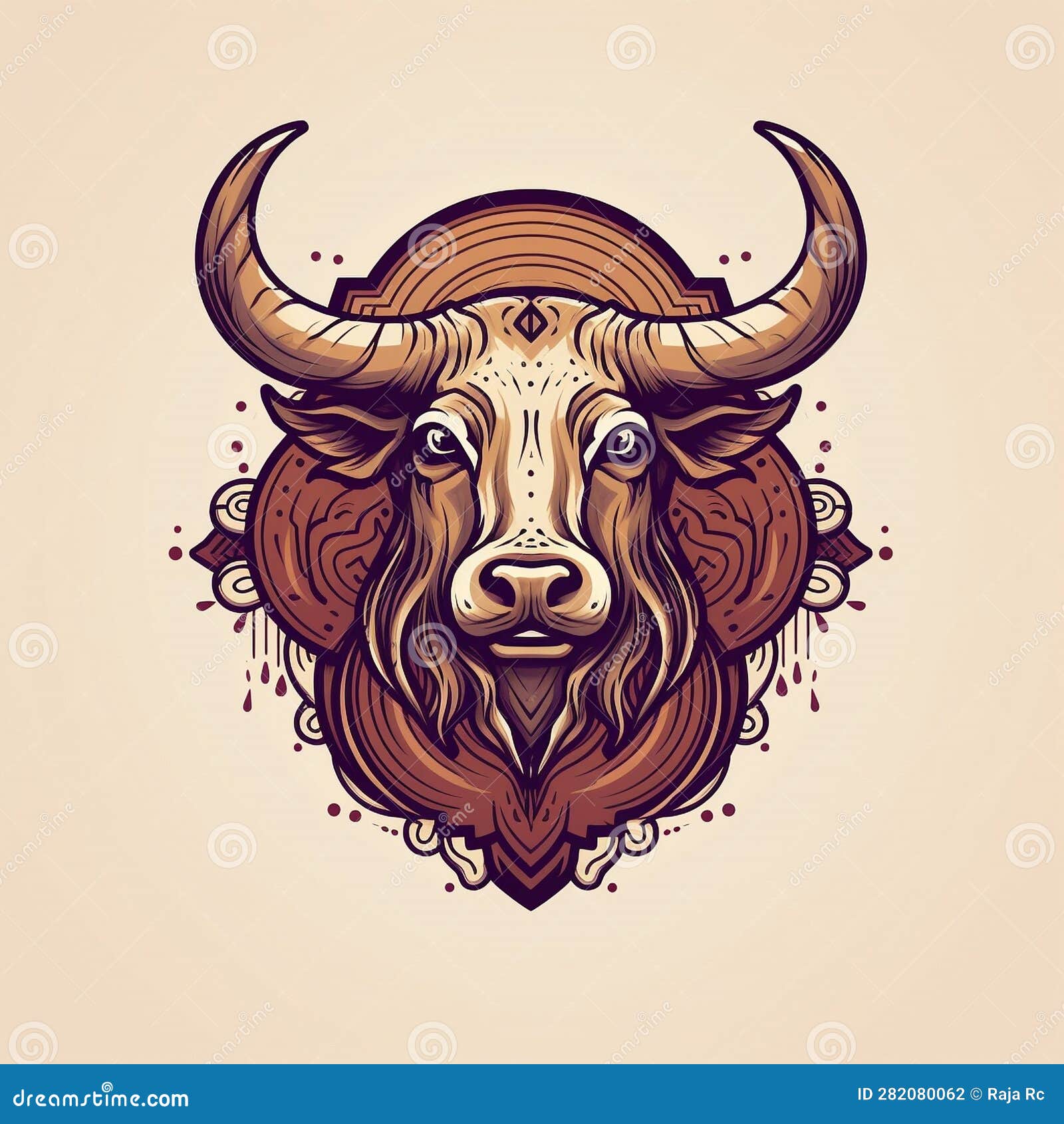 Bullock logo stock illustration. Illustration of agriculture - 282080062