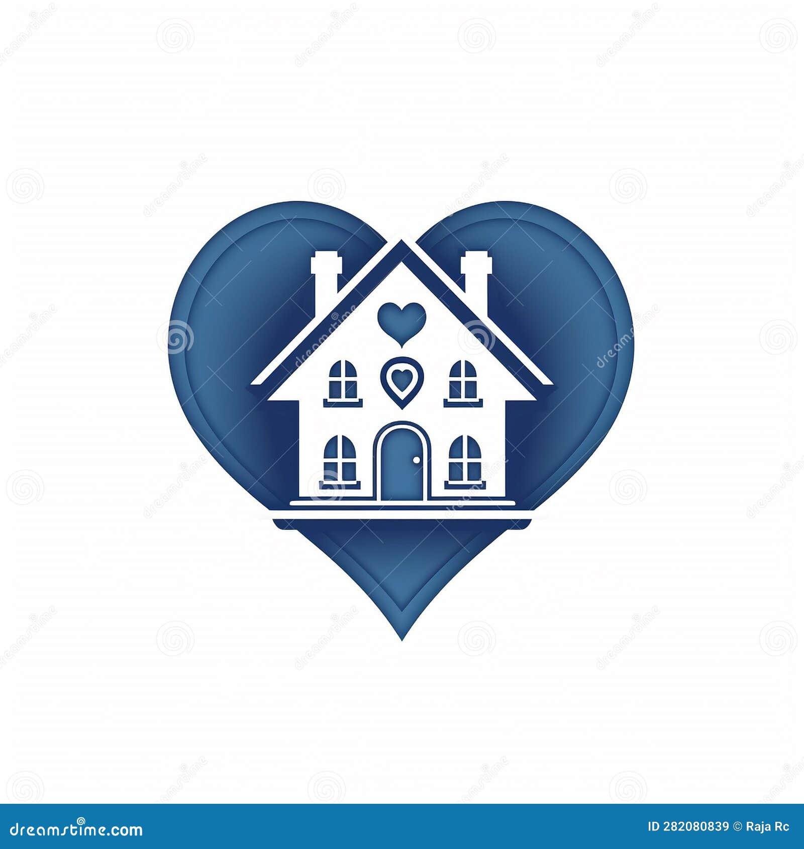 Real Estate House Love Logo Stock Illustration - Illustration of ...