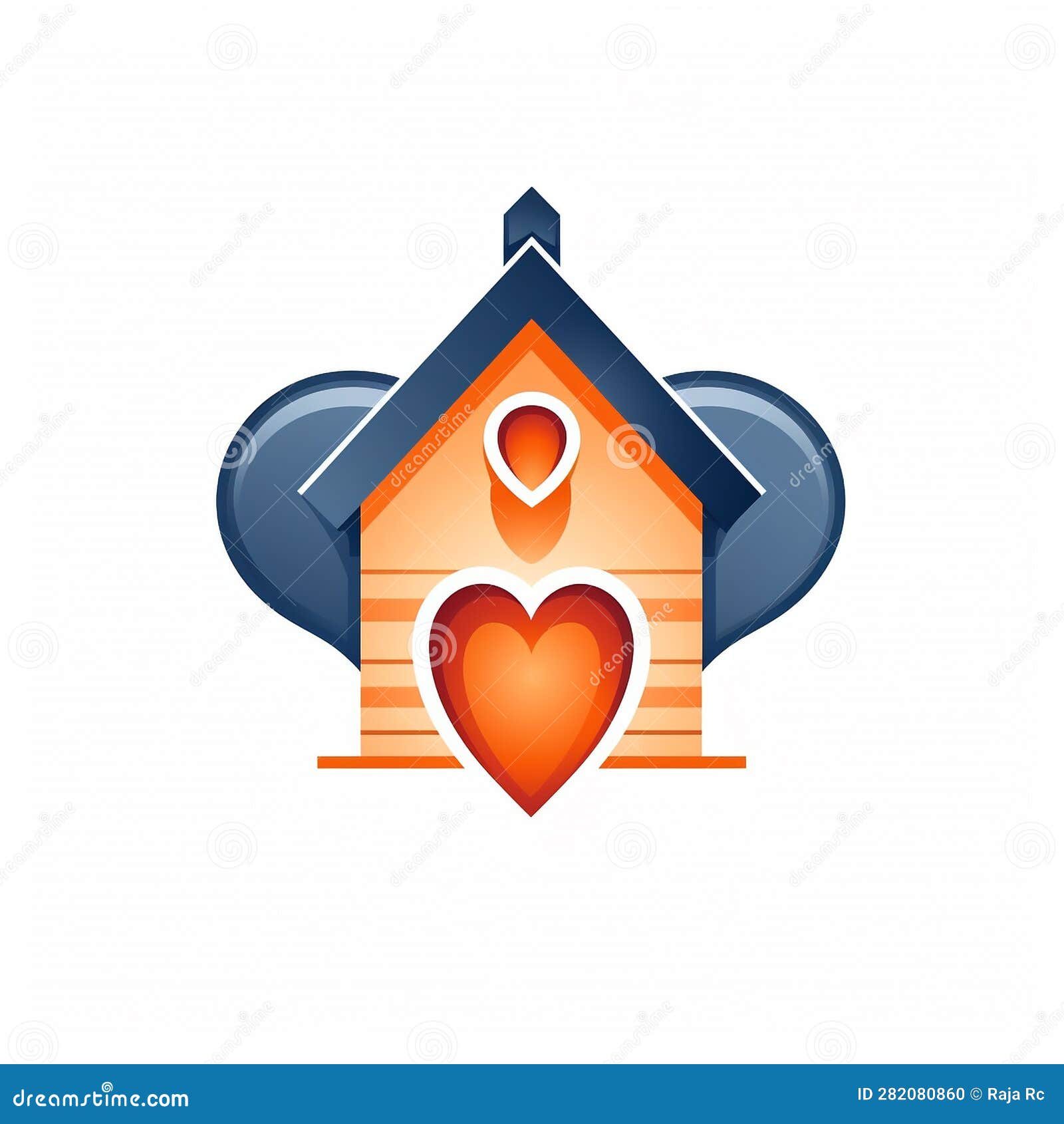 Real Estate House Love Logo Stock Illustration - Illustration of ...