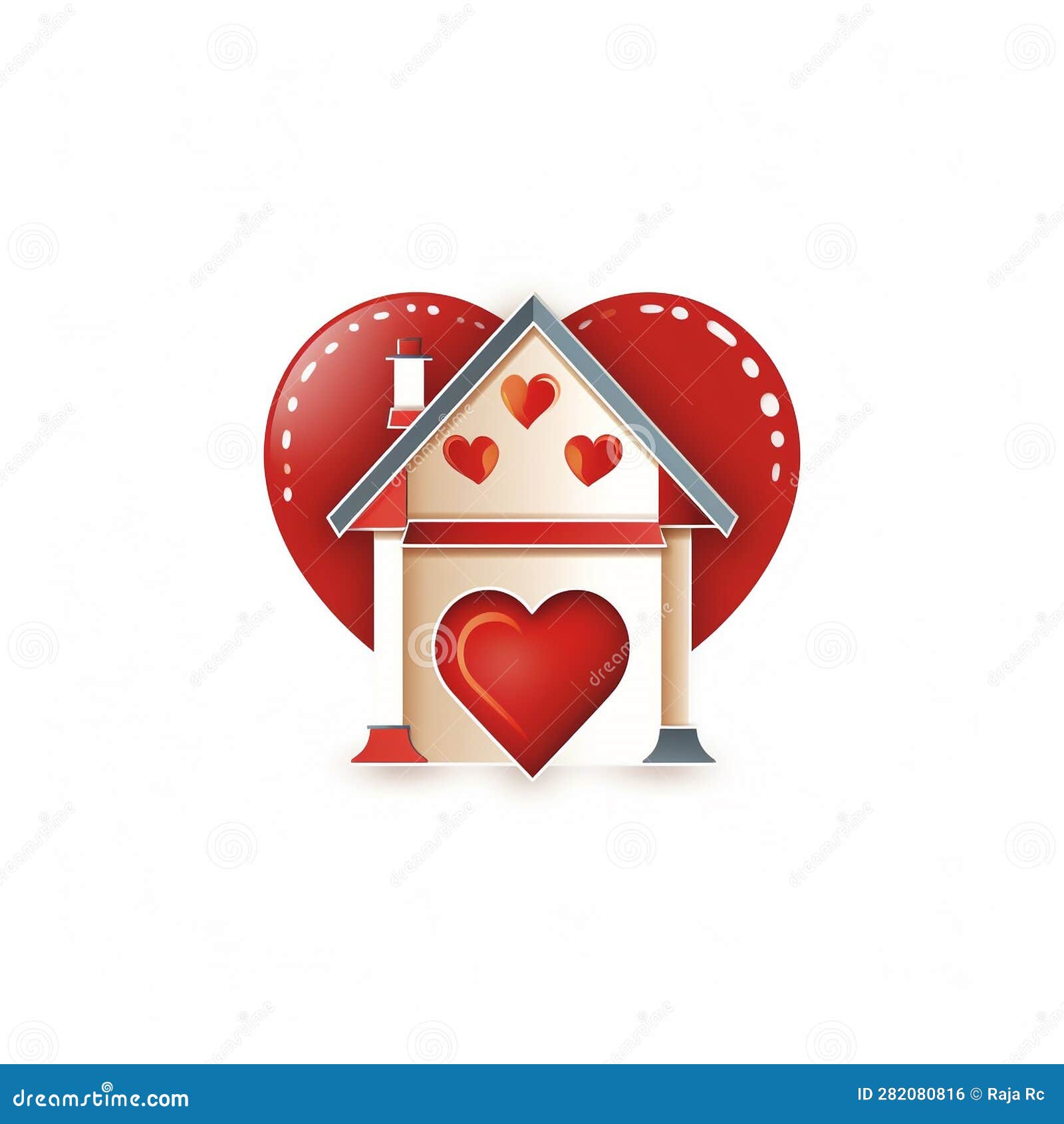 Real Estate House Love Logo Stock Illustration - Illustration of design ...