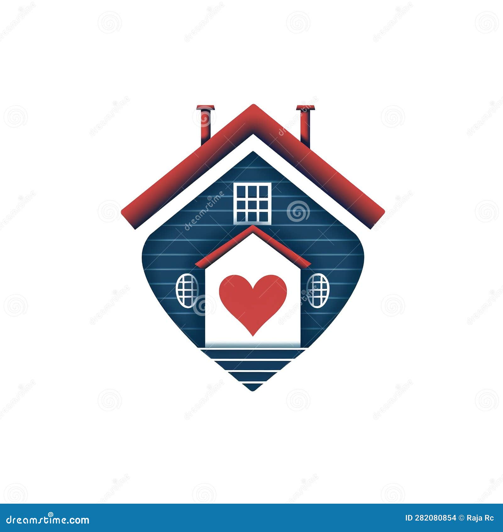 Real Estate House Love Logo Stock Illustration - Illustration of ...