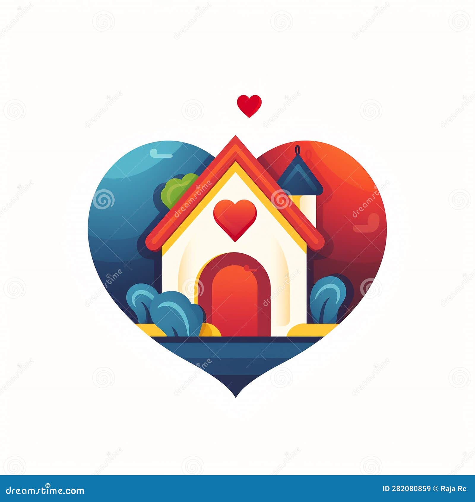 Real Estate House Love Logo Stock Illustration - Illustration of ...