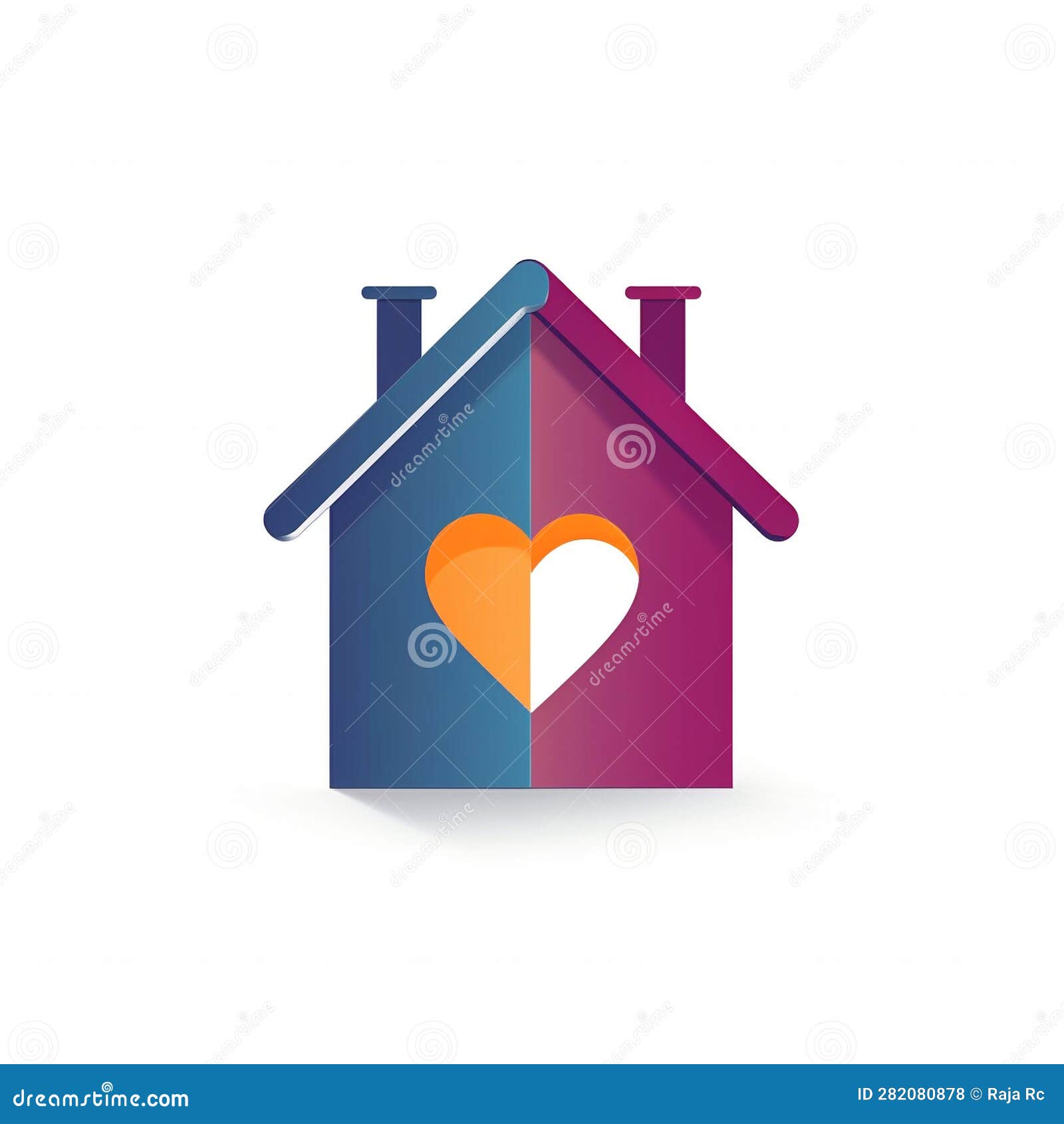 Real Estate House Love Logo Stock Illustration - Illustration of ...