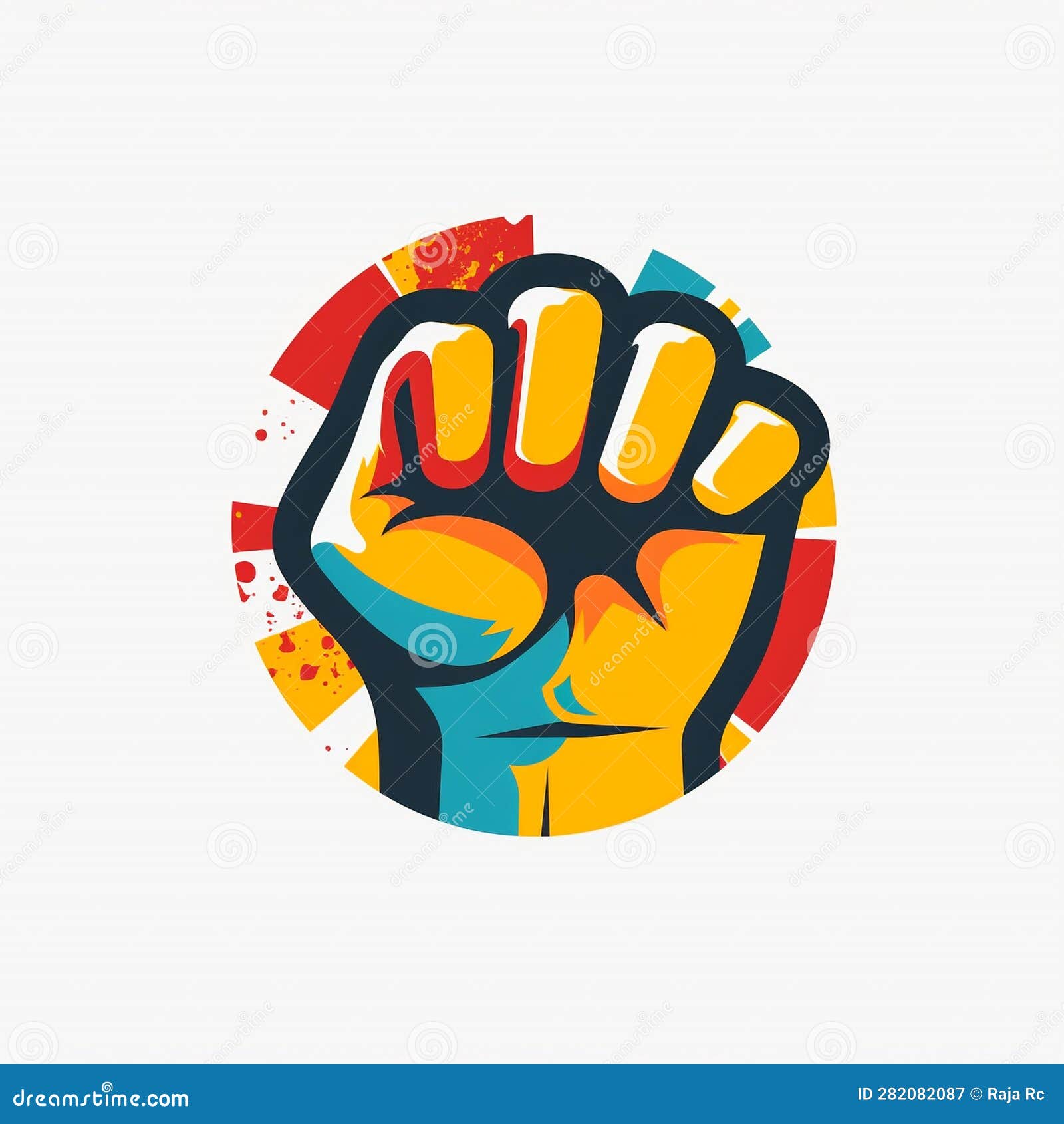 Power hand logo stock illustration. Illustration of artwork - 282082087