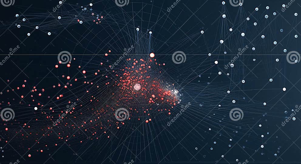 Ai Generative. Screen with a Phinancial Graph Stock Illustration ...