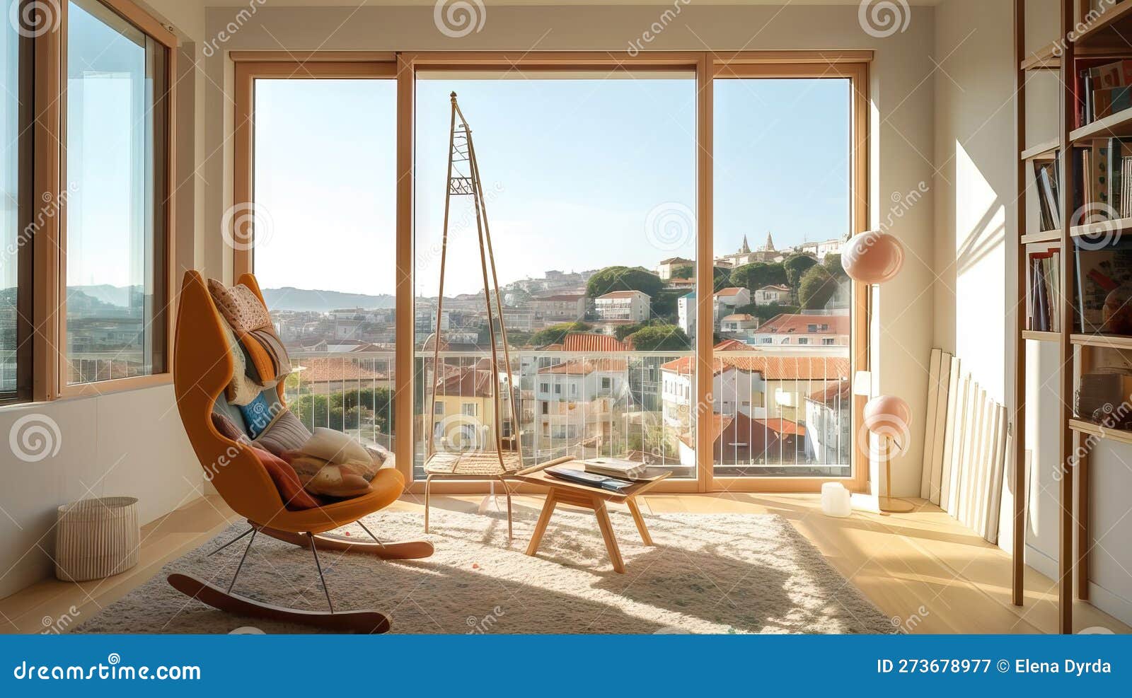 AI Generative Interior of a Child S Room with a Window Overlooking the ...