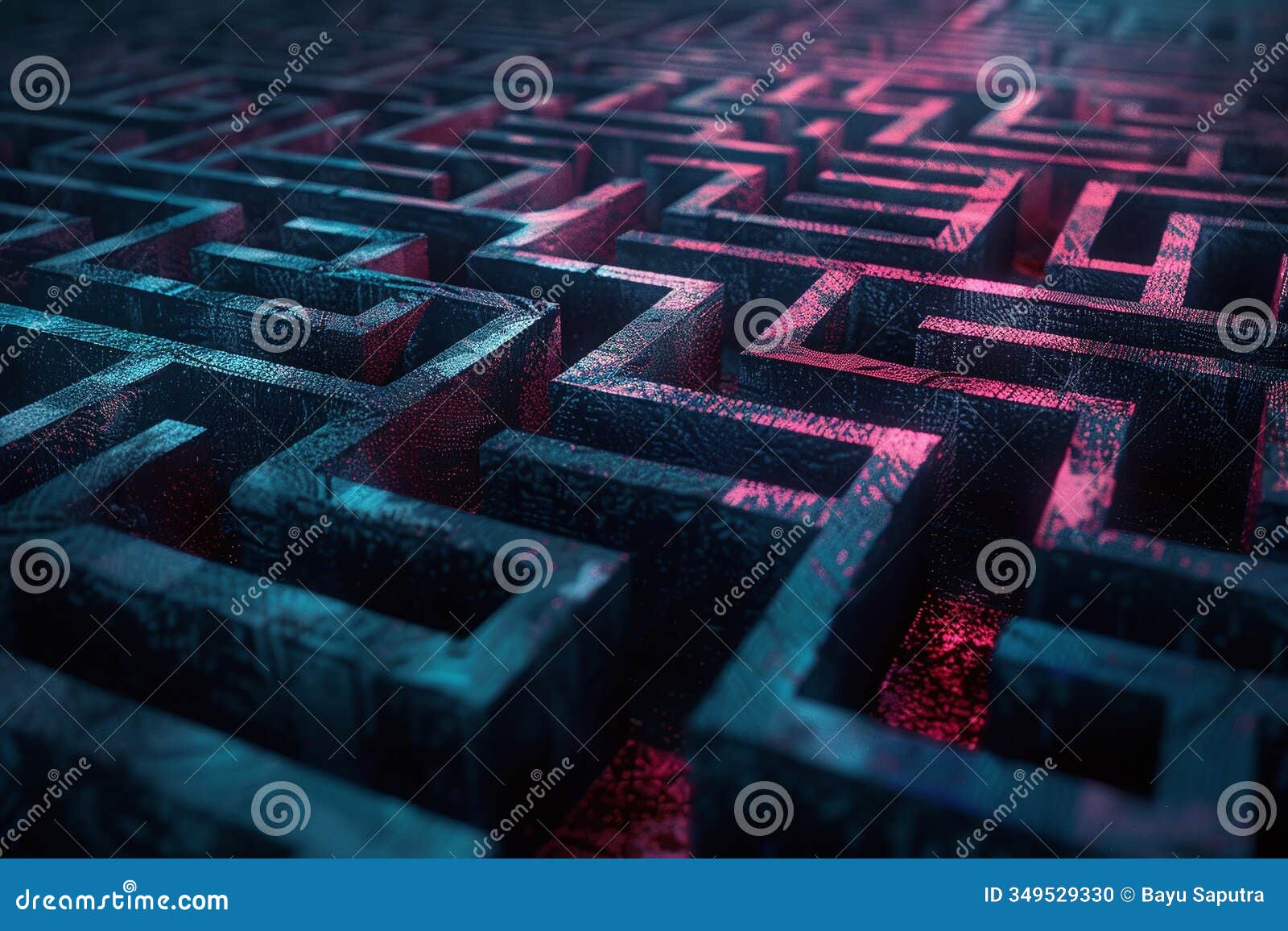 Labyrinth Top View And Perspective Vector Illustration | CartoonDealer ...