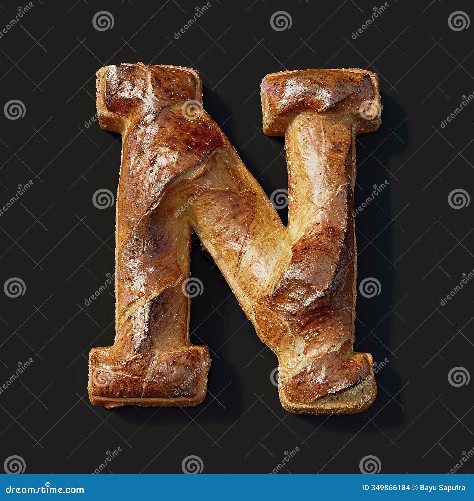 Ai Generative Letter N Shape Bread Stock Photo - Image of graphic ...