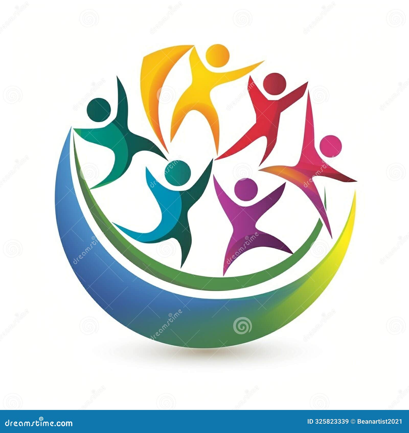 Teamwork Logo - Human Figures Stock Illustration - Illustration of ...