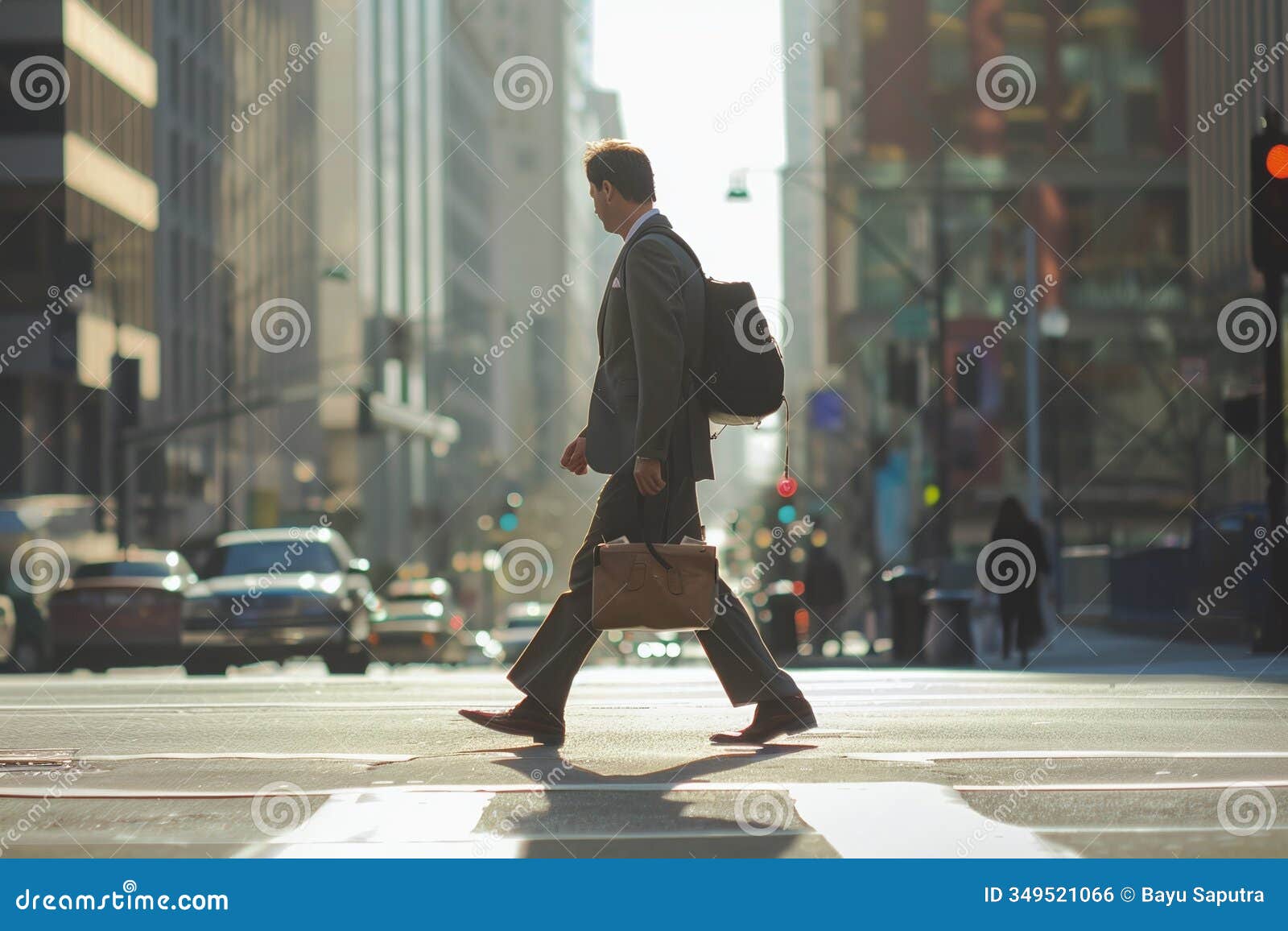 Ai Generative Male Worker Walking To Office Workplace Stock ...