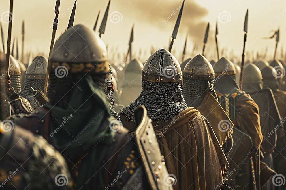 Ai Generative Marching Muslim Army Stock Illustration - Illustration of ...
