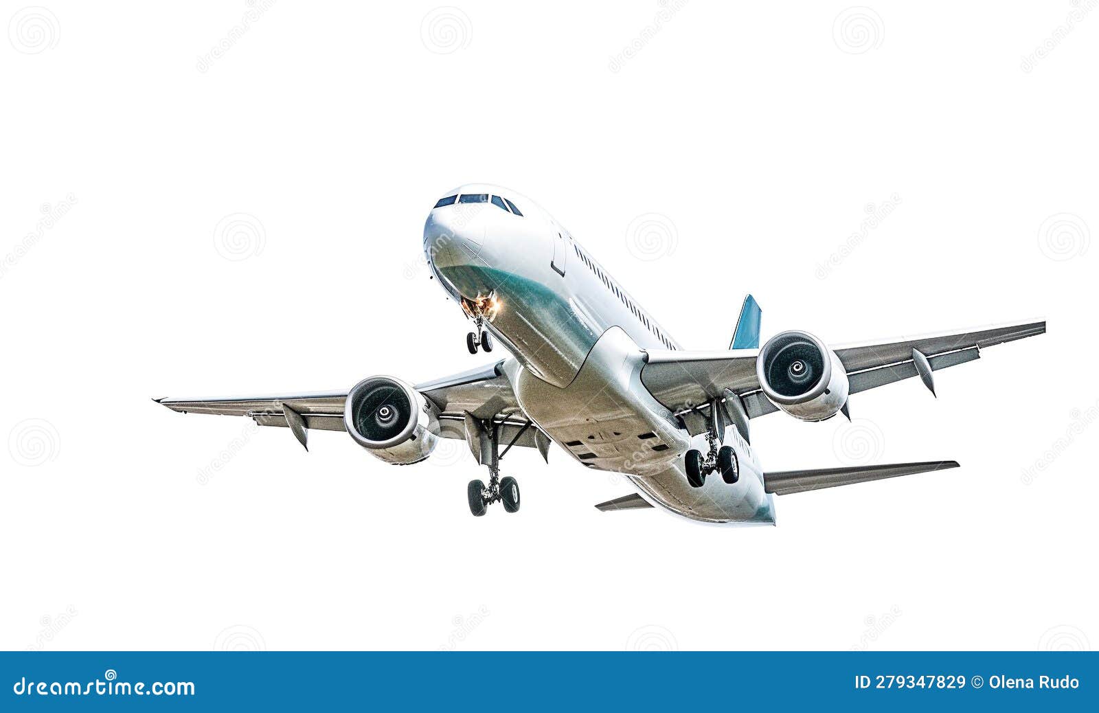 Ai Generative. Modern Airplane on White Stock Illustration ...