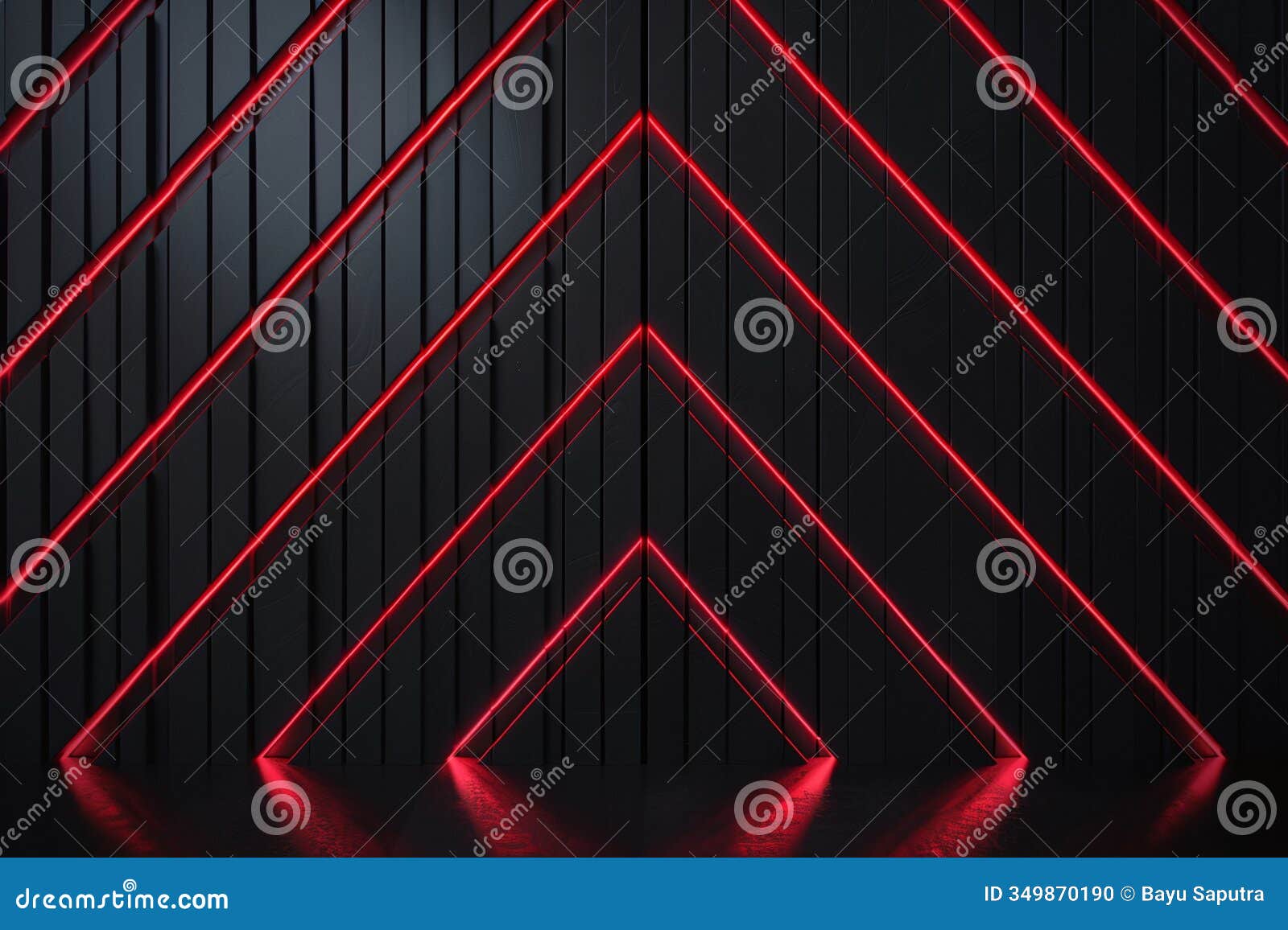 Ai Generative Modern Luxury Black Background with Red Neon Line Stock ...