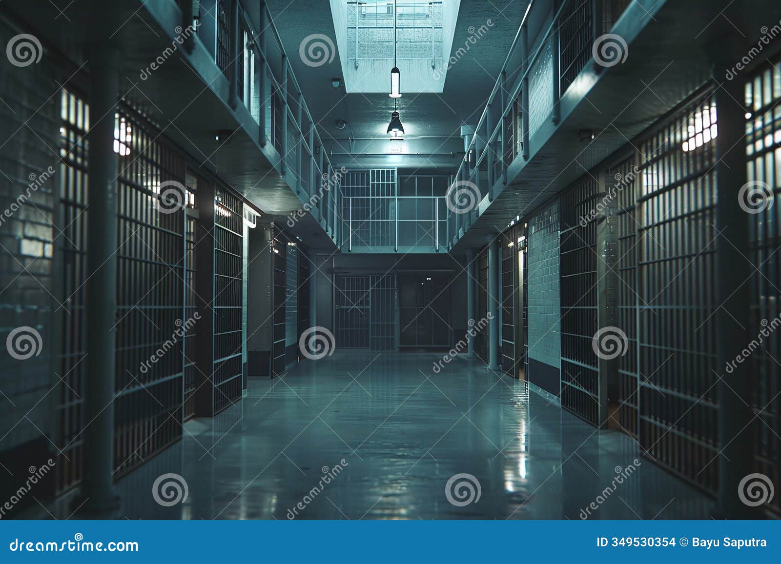Ai Generative Modern Prison Interior Stock Illustration - Illustration ...