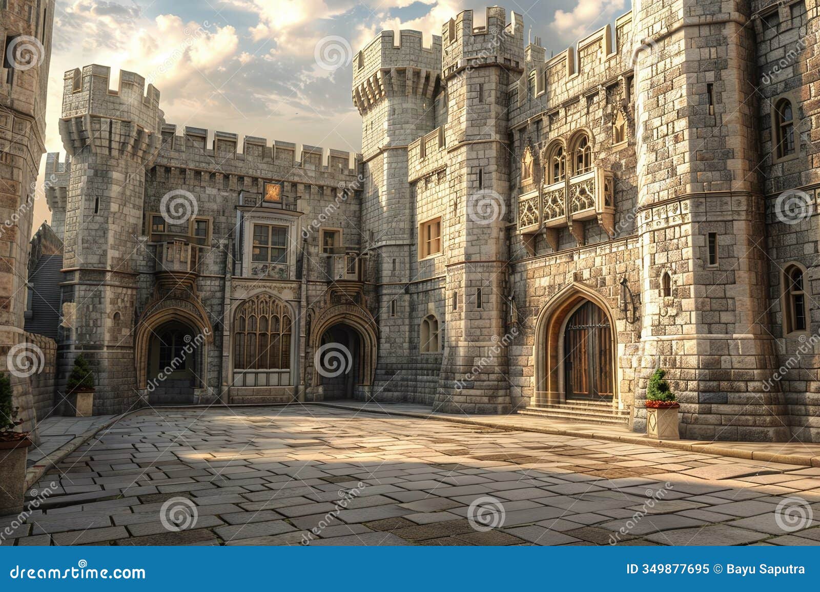Ai Generative Old England Style Castle Palace Building Stock ...