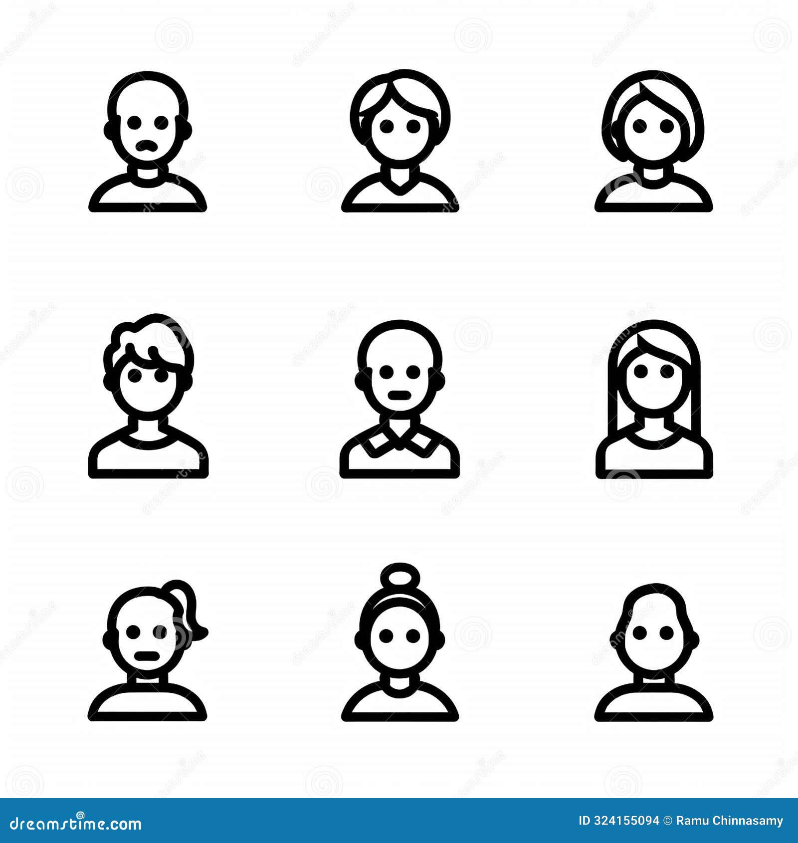 People Icon on White Background Stock Illustration - Illustration of ...