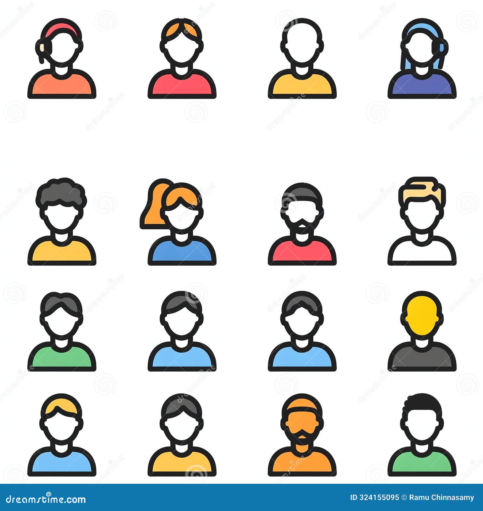 People Icon on White Background Stock Illustration - Illustration of ...