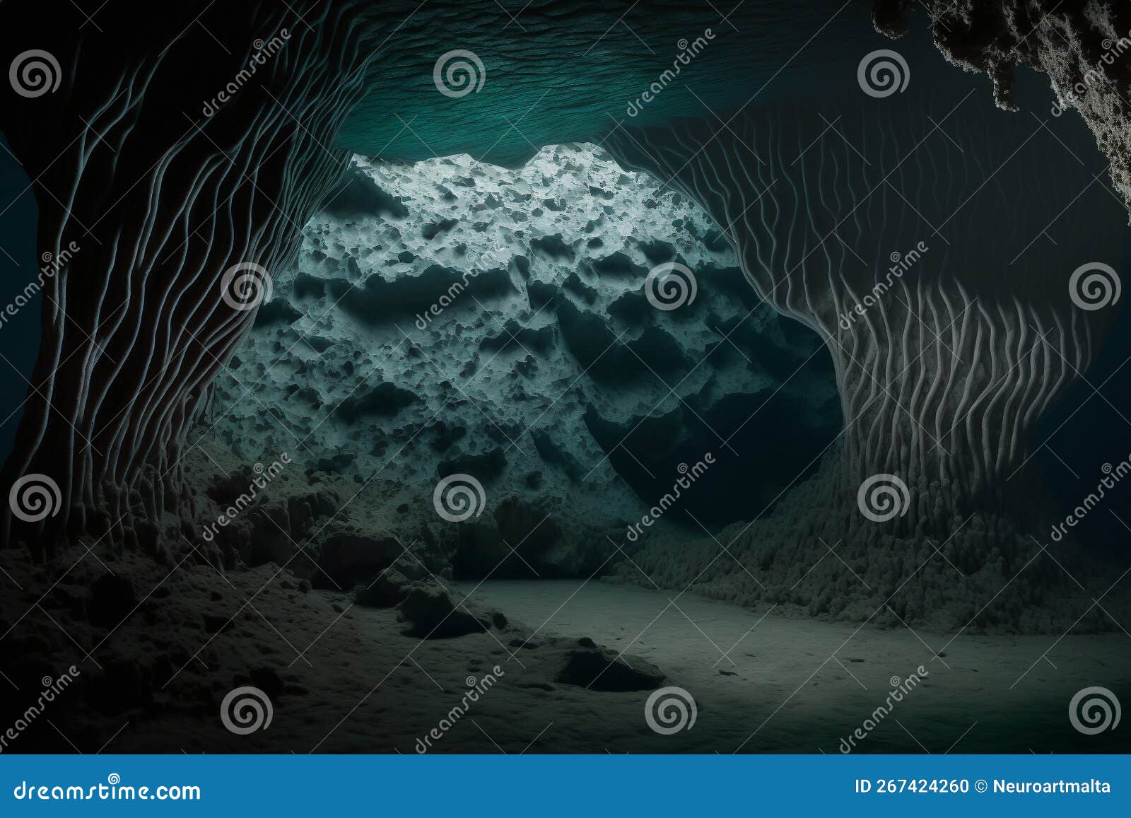 Underwater Cave AI Generative Render Stock Photo | CartoonDealer.com ...