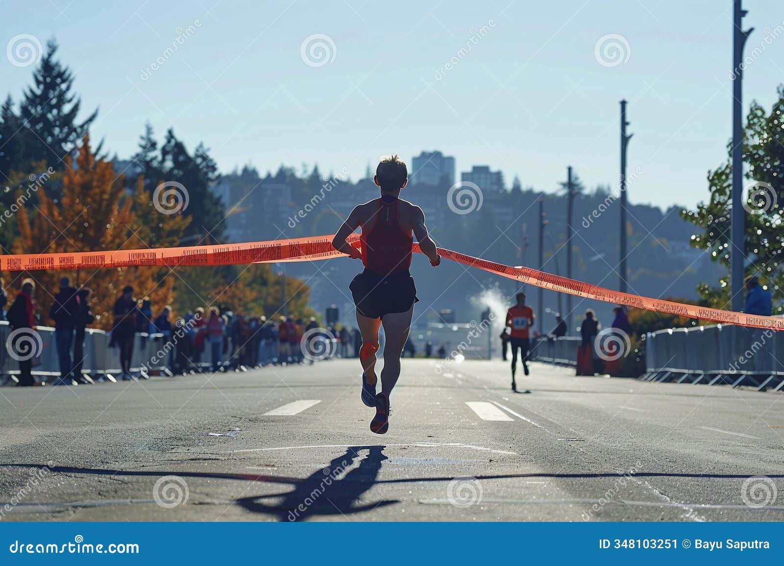 Ai Generative Runners Who Reach the Finish Line Stock Illustration ...