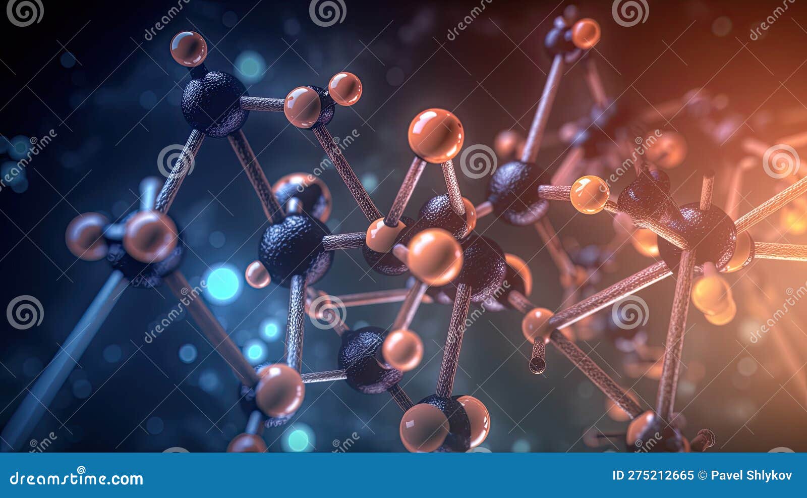 Science Molecule, Model Structure Stock Illustration - Illustration of ...