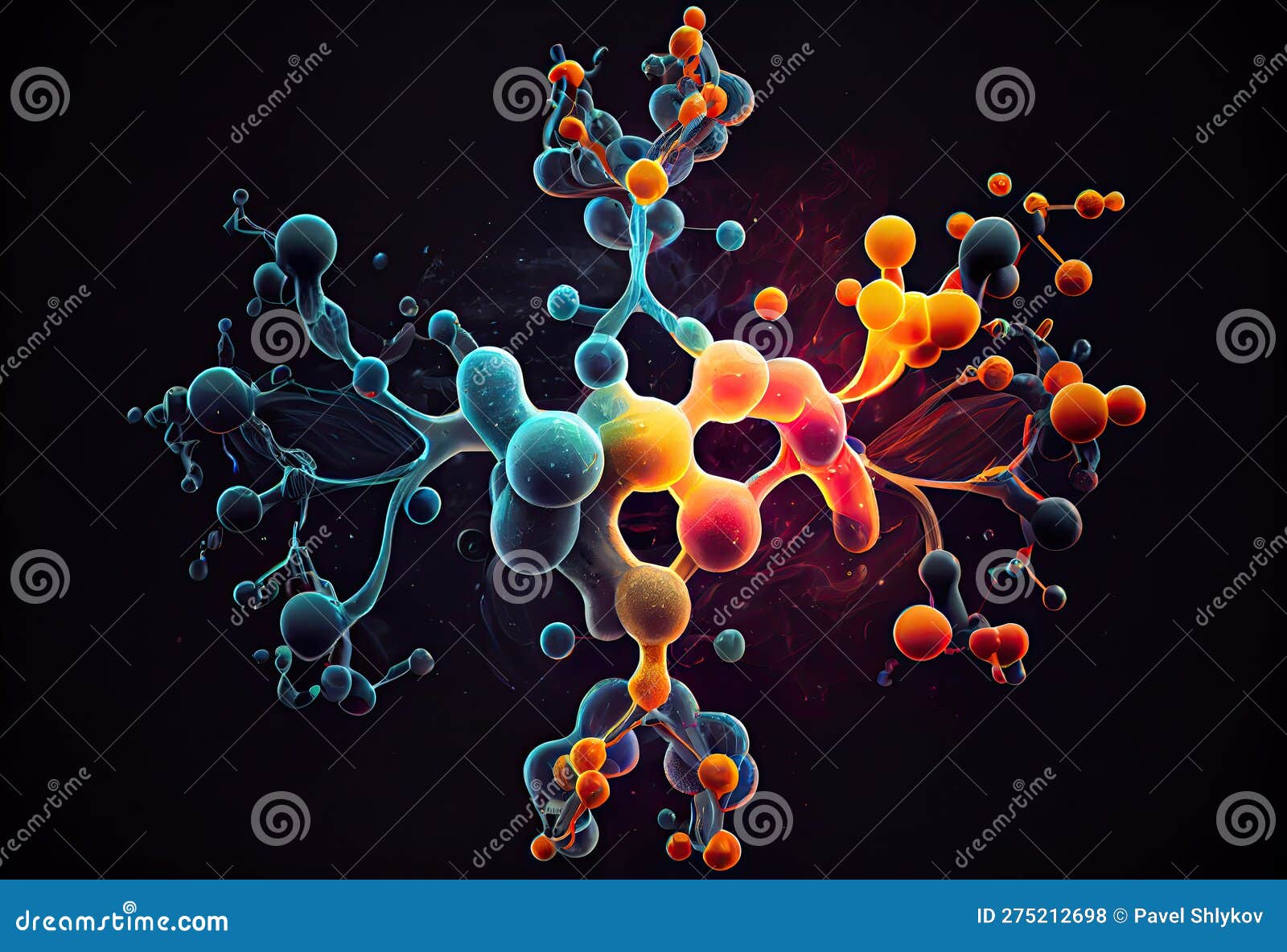 Science Molecule, Model Structure Stock Illustration - Illustration of ...