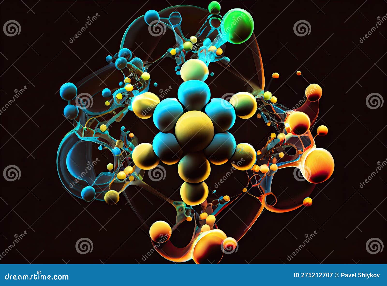 Ai Generative 3d DNA Science And Technology Background Stock Photo ...