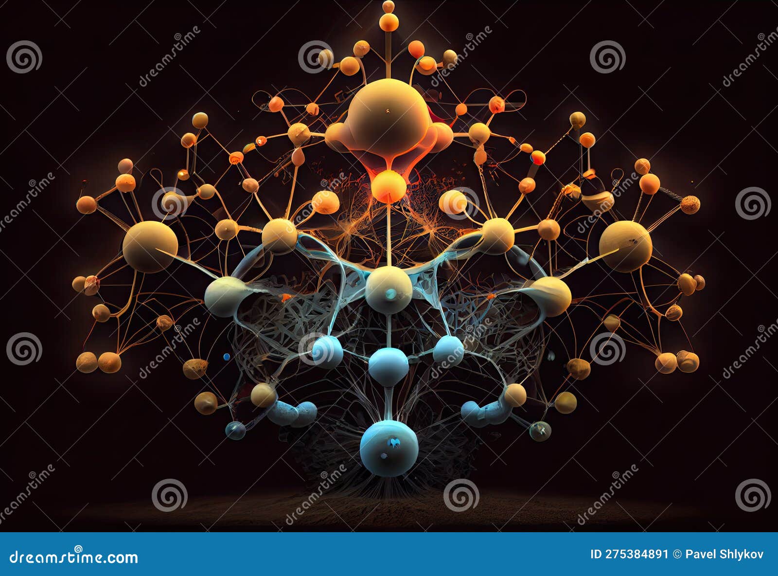 Science Molecule, Model Structure Stock Illustration - Illustration of ...