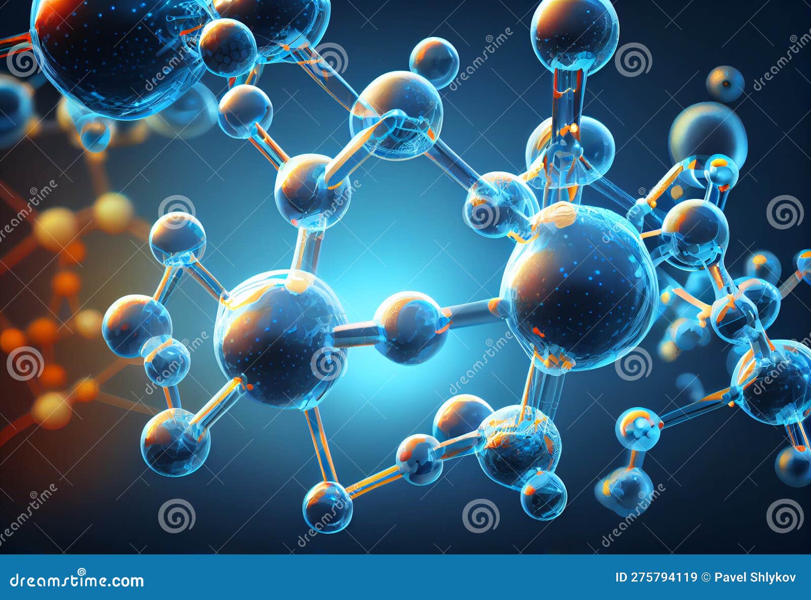 Science Molecule, Model Structure Stock Illustration - Illustration of ...