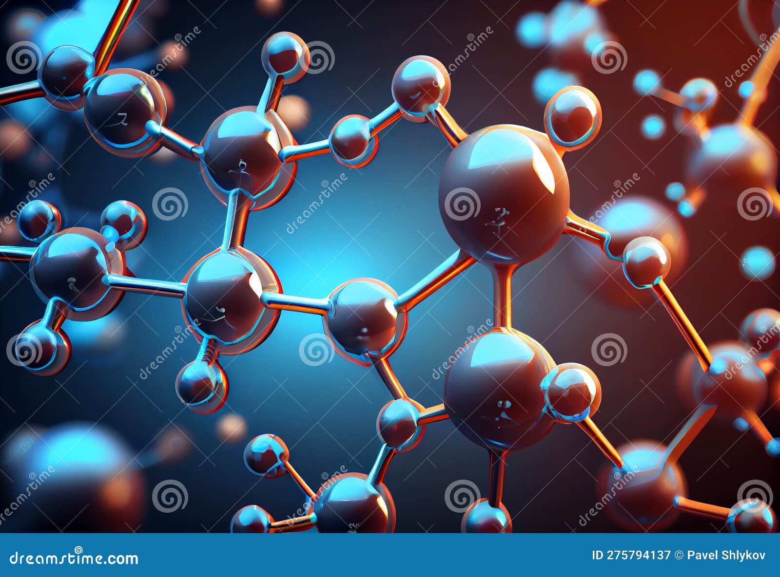Science Molecule, Model Structure Stock Illustration - Illustration of ...
