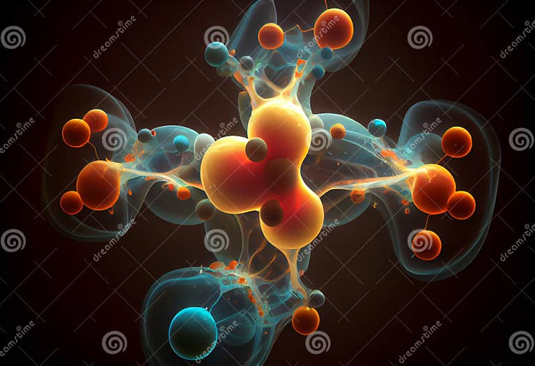 Science Molecule, Model Structure Stock Illustration - Illustration of ...