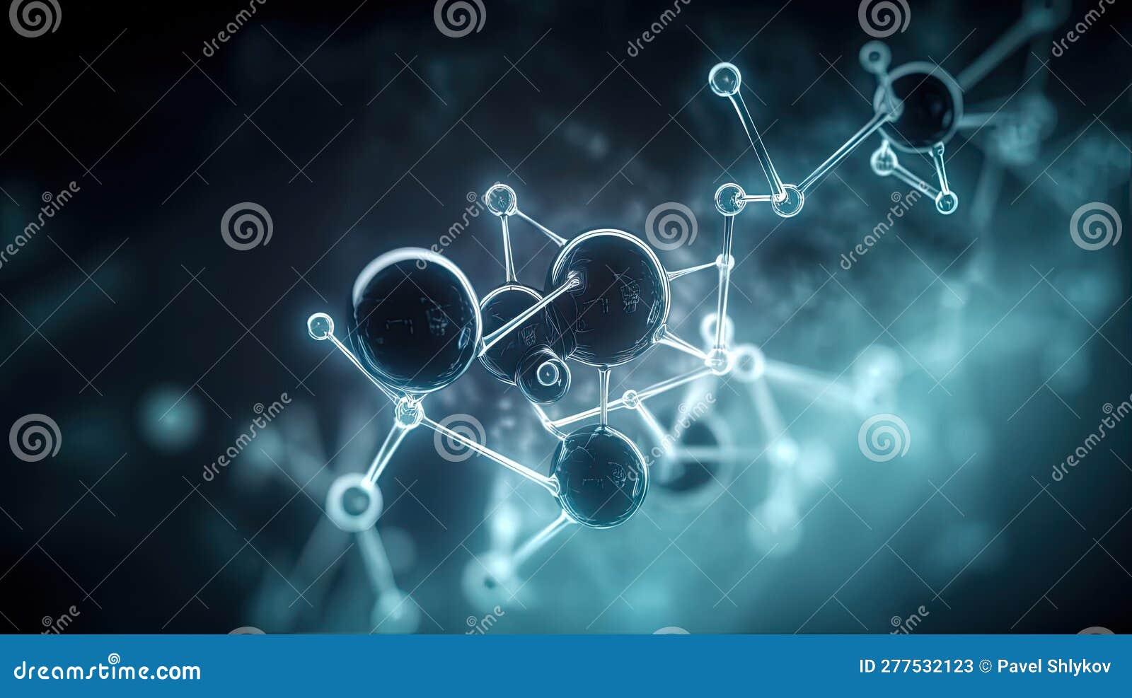 Science Molecule, Model Structure Stock Illustration - Illustration of ...