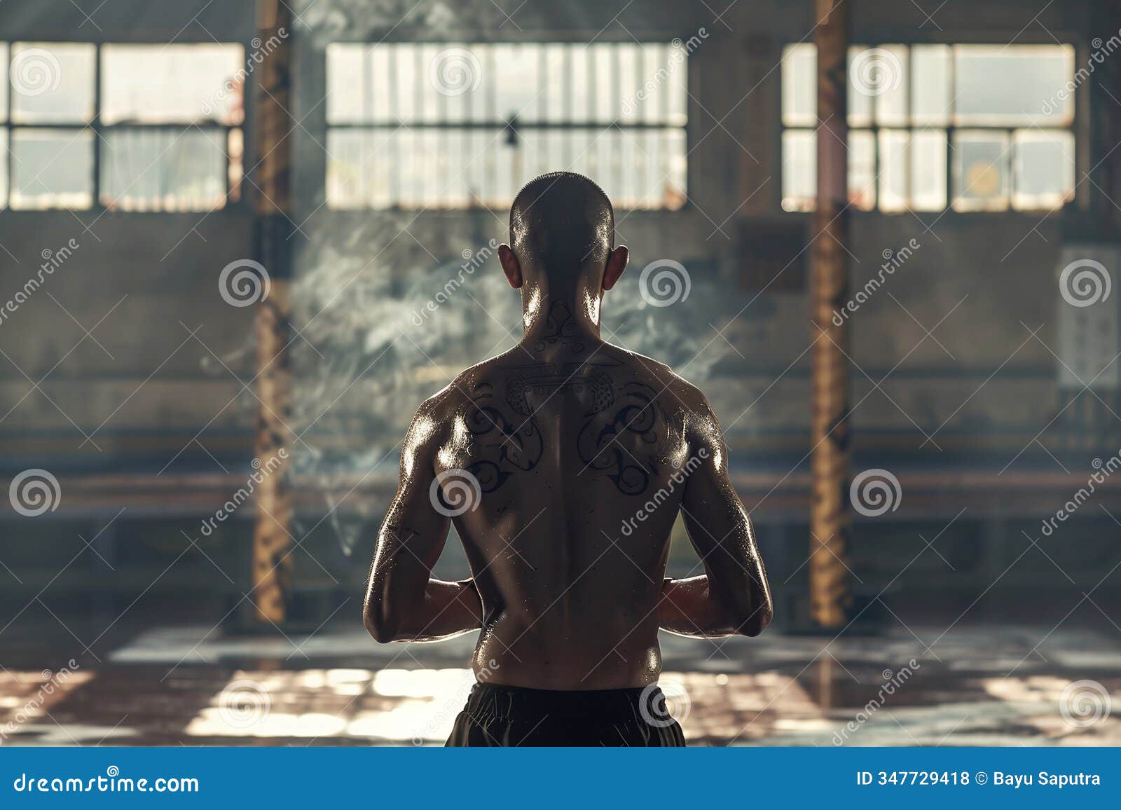 Ai Generative Shaolin Monks Praying in the Dojo Stock Illustration ...