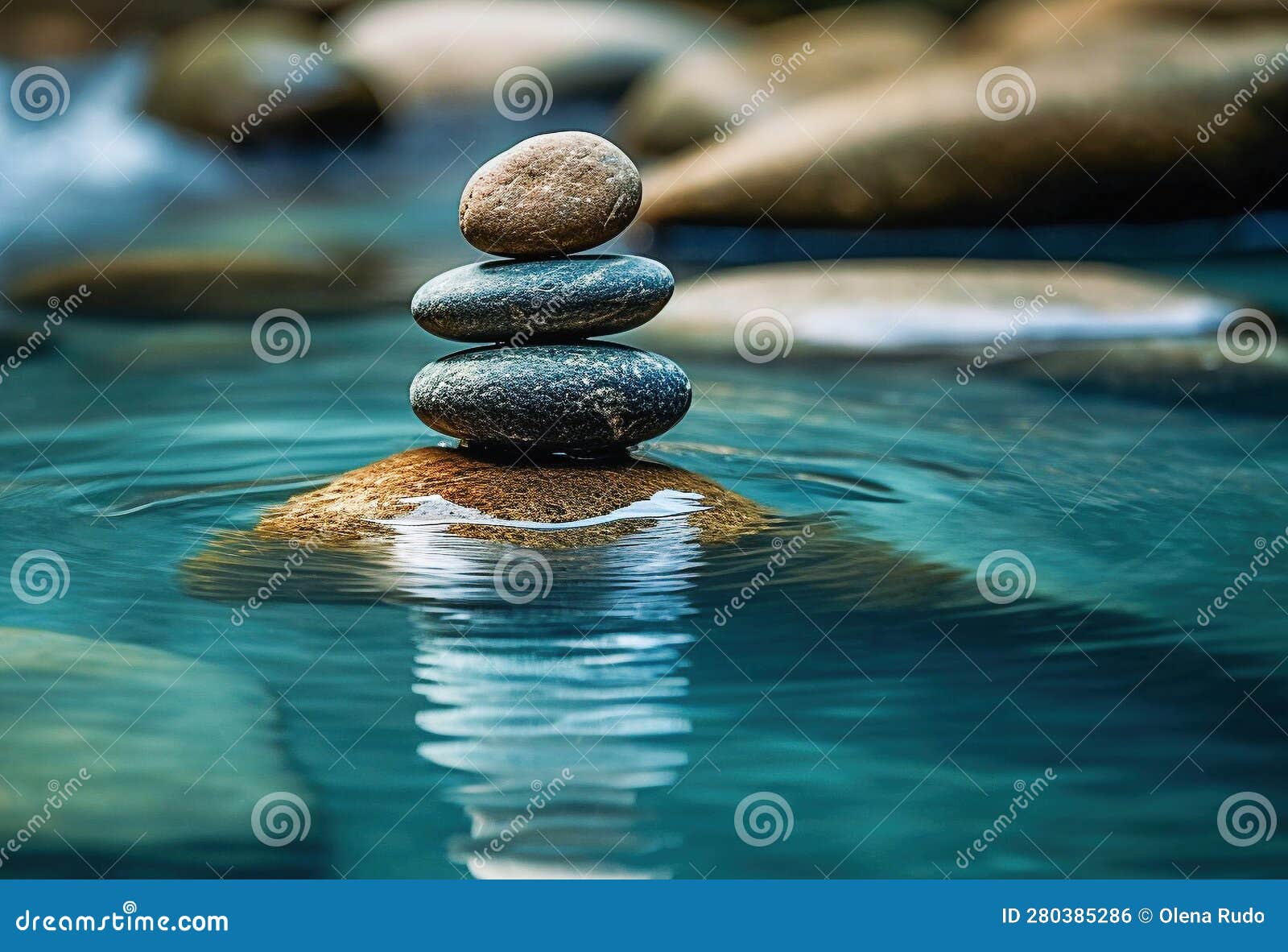 Ai Generative. Stack of Pebble Stones Stock Illustration - Illustration ...