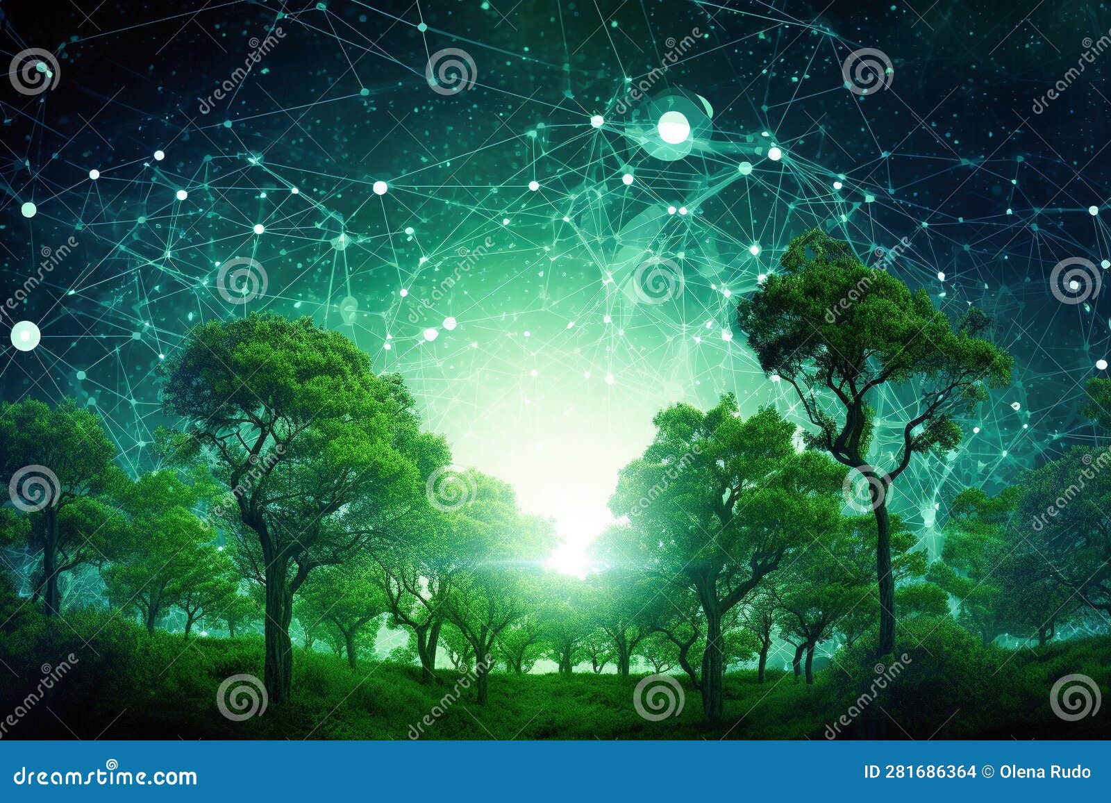 Ai Generative. Sustainable Green Technology Background Stock ...