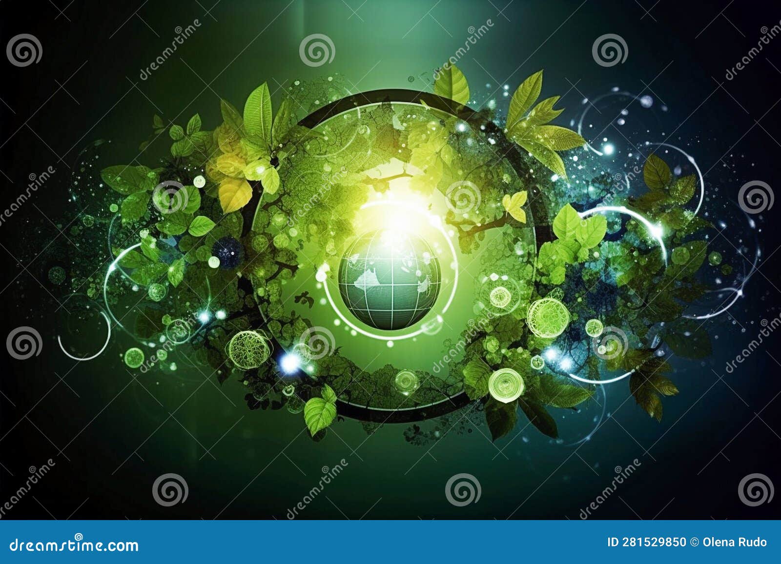 Ai Generative. Sustainable Technology Background Stock Illustration ...
