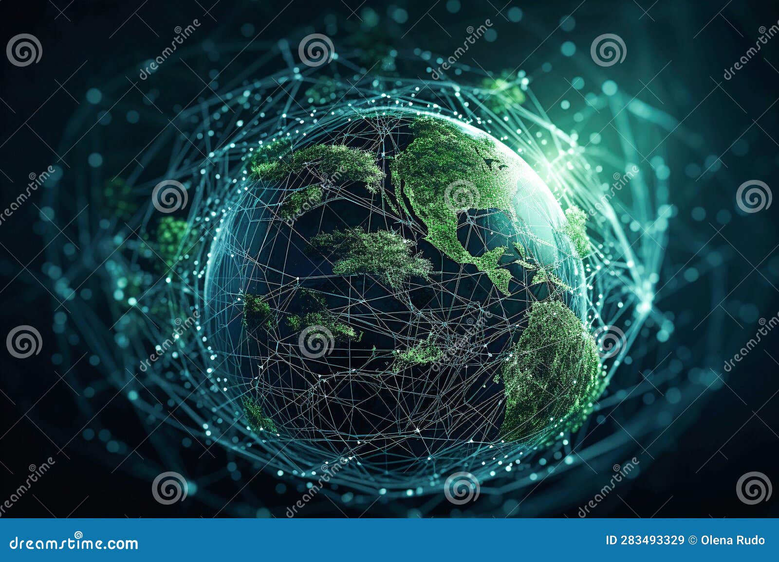 Ai Generative. Sustainable Technology Background Stock Illustration ...