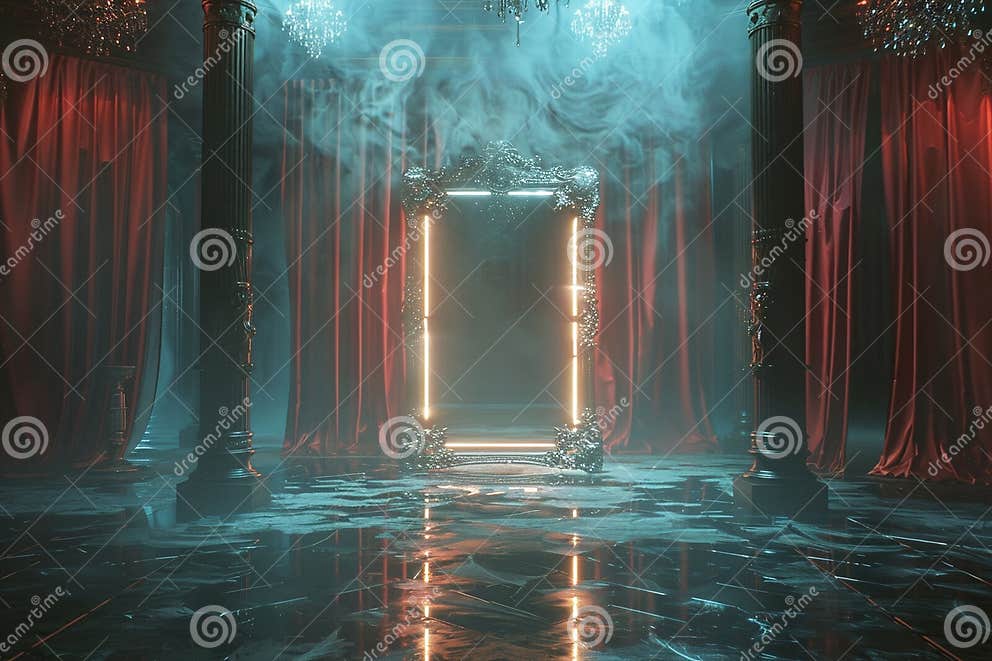 Ai Generative Talking Magic Mirror Stock Photo - Image of fantasy ...