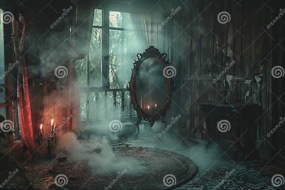 Ai Generative Talking Magic Mirror Stock Illustration - Illustration of ...