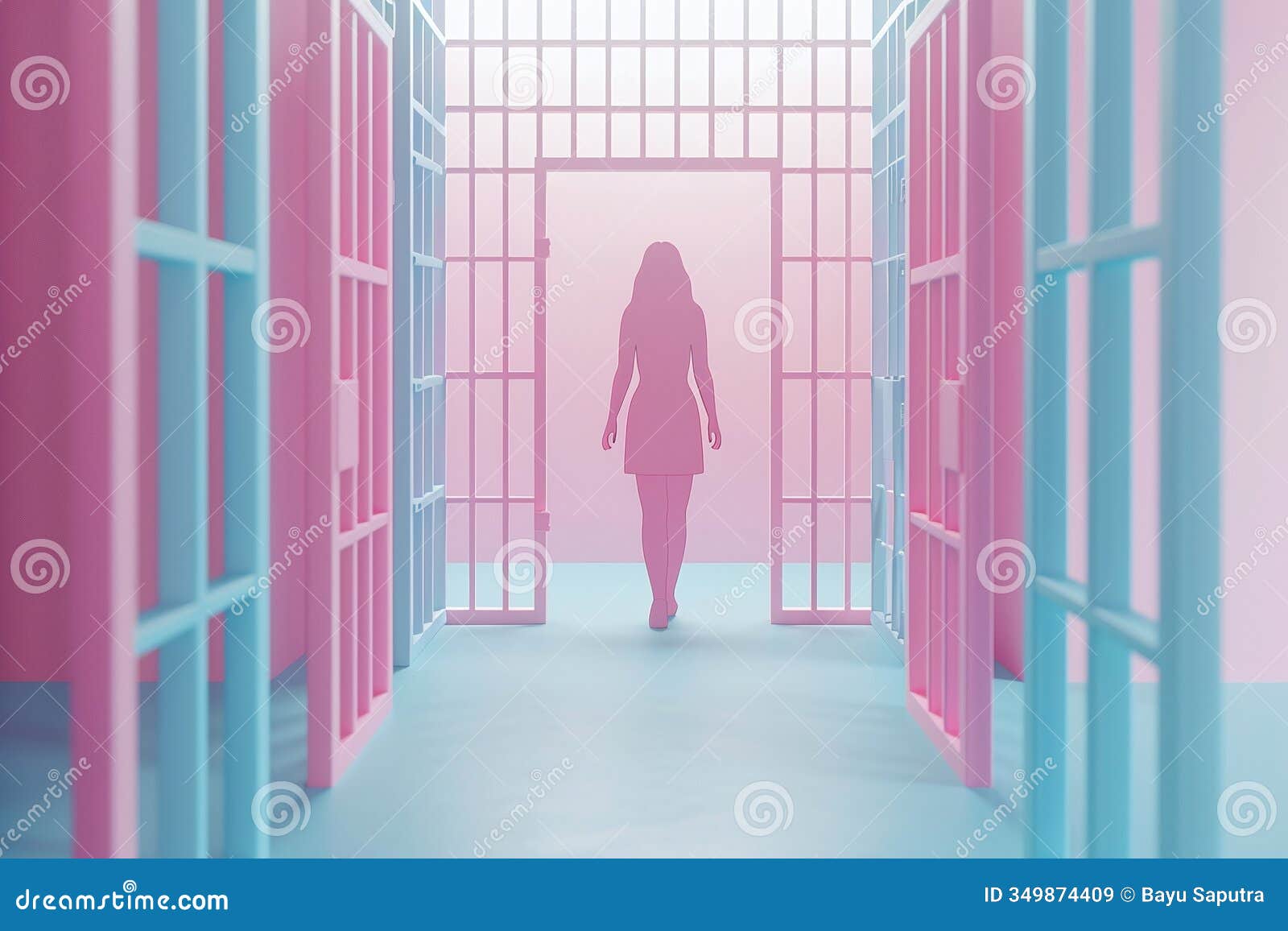 Ai Generative Woman In Pink Prison Stock Photography | CartoonDealer ...