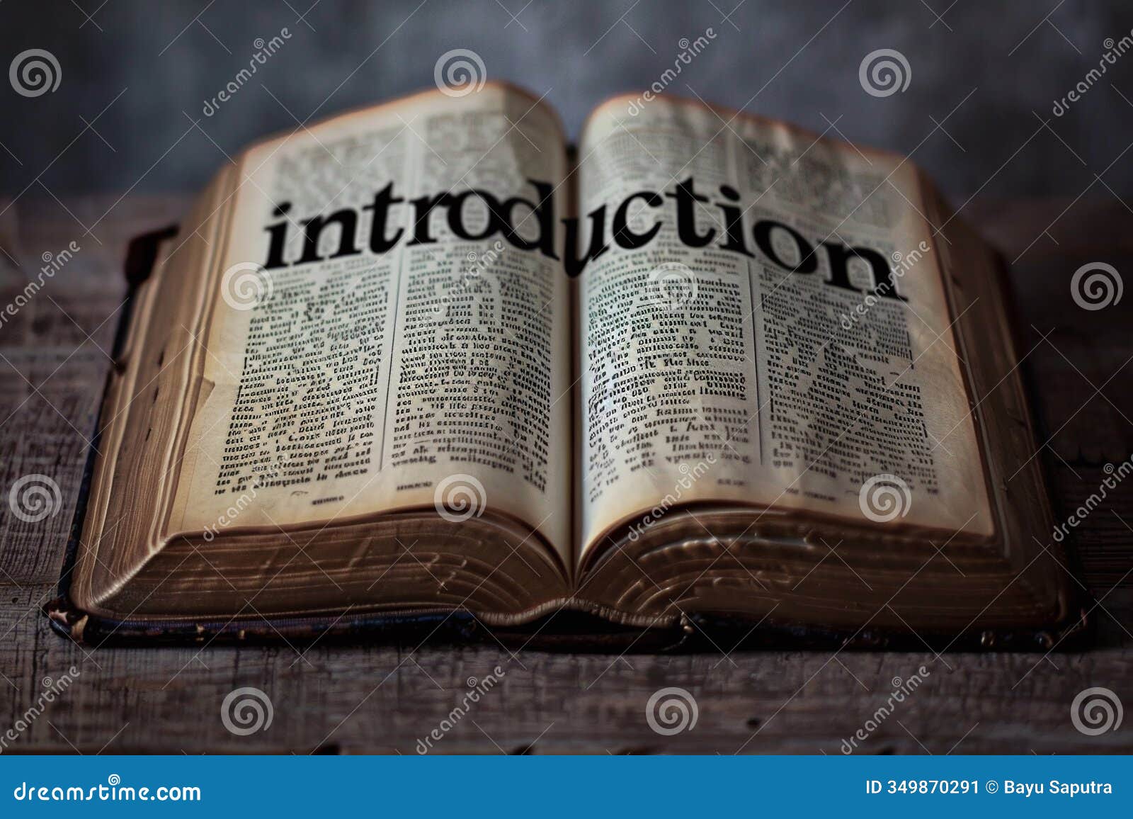 Ai Generative Word Introduction on Book Page Stock Illustration - Illustration of text, author ...