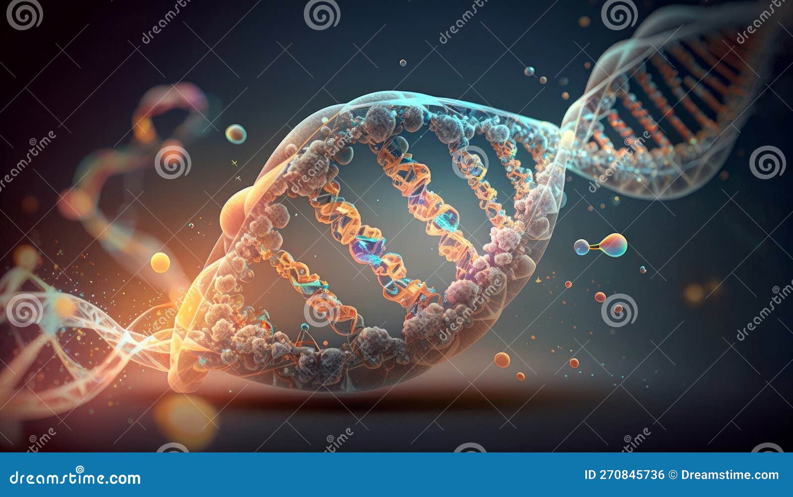 Ai Generativo De La Cadena Dna Stock de ilustración - Ilustración de ...