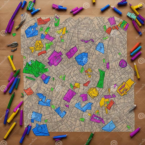 AI Generator Adapt Art Kid Pencil Stock Illustration - Illustration of ...