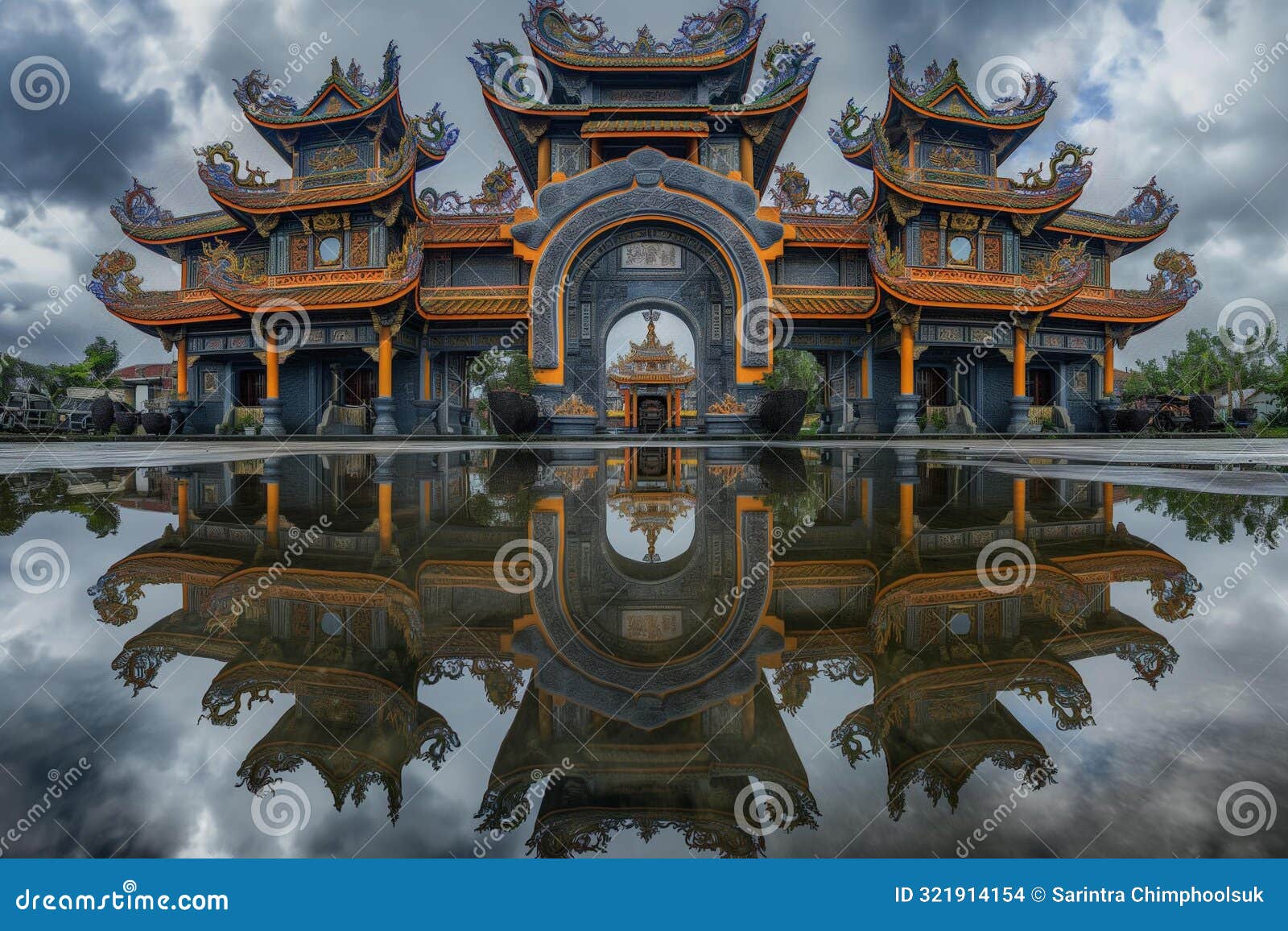 AI Generator Image of the China Temple Stock Photo - Image of beautiful ...